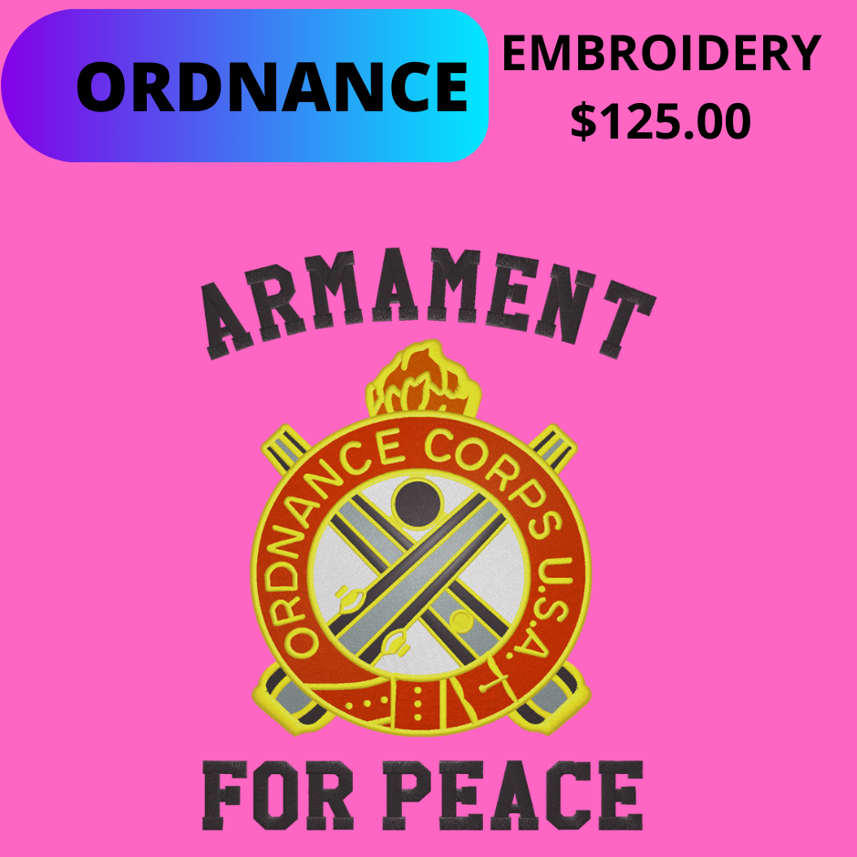 ORDNANCE CORPS REGIMENTAL CREST – military party shirts